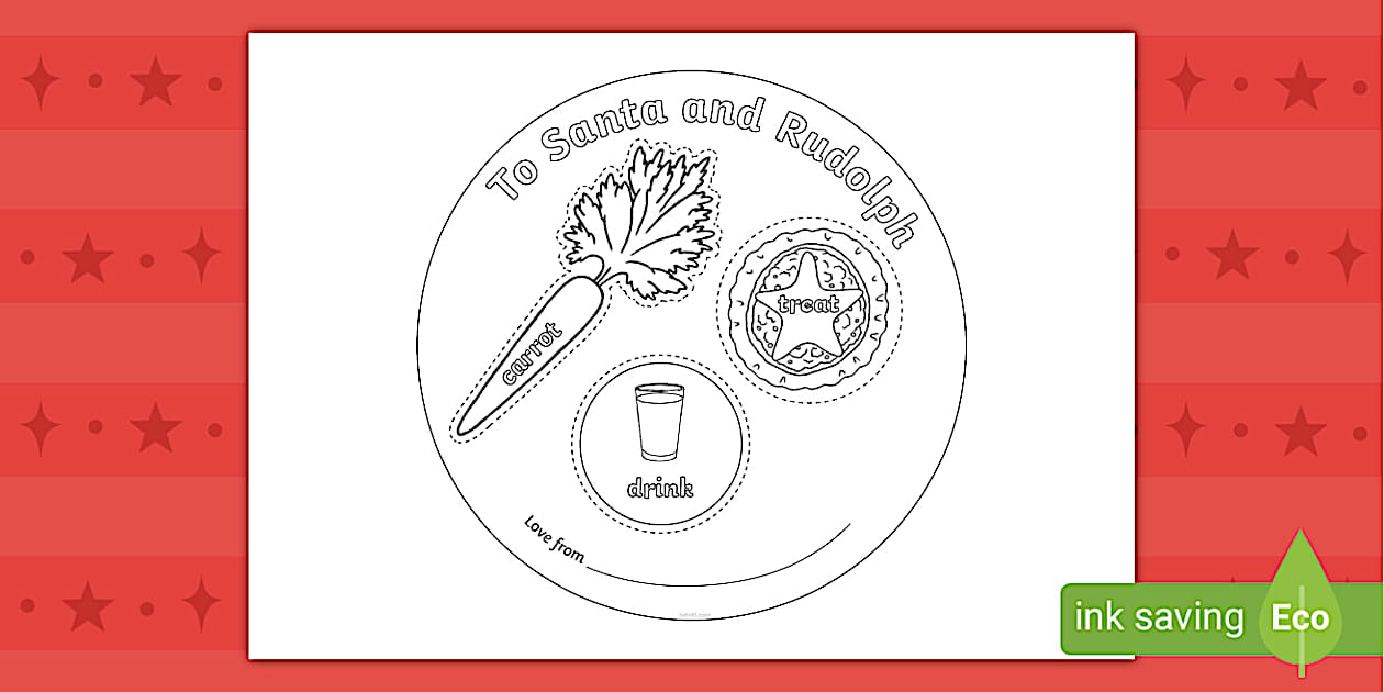 Christmas Eve Plate for Santa (teacher made) - Twinkl