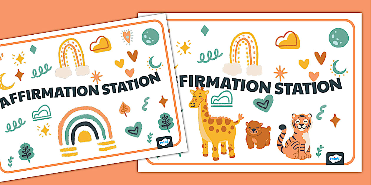 Boho Dreamscape-Themed Affirmation Station Display Poster