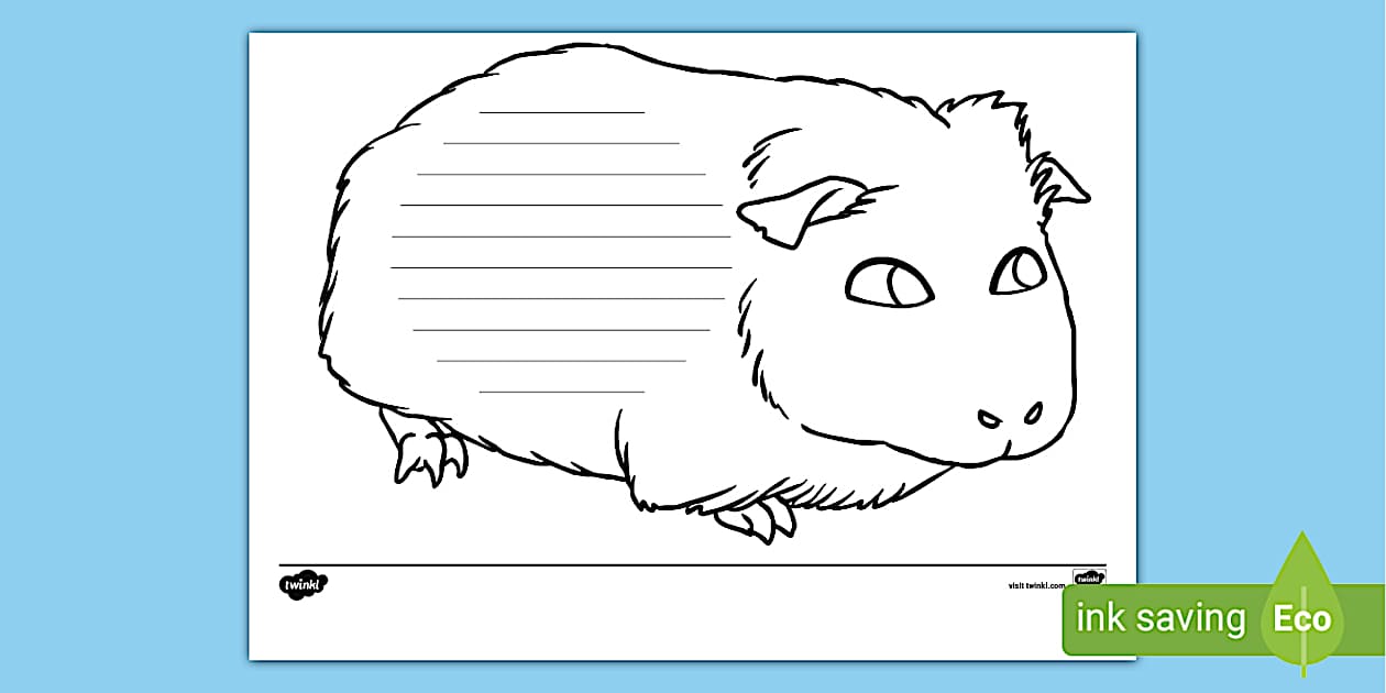 Guinea Pig Writing Template (teacher made) - Twinkl