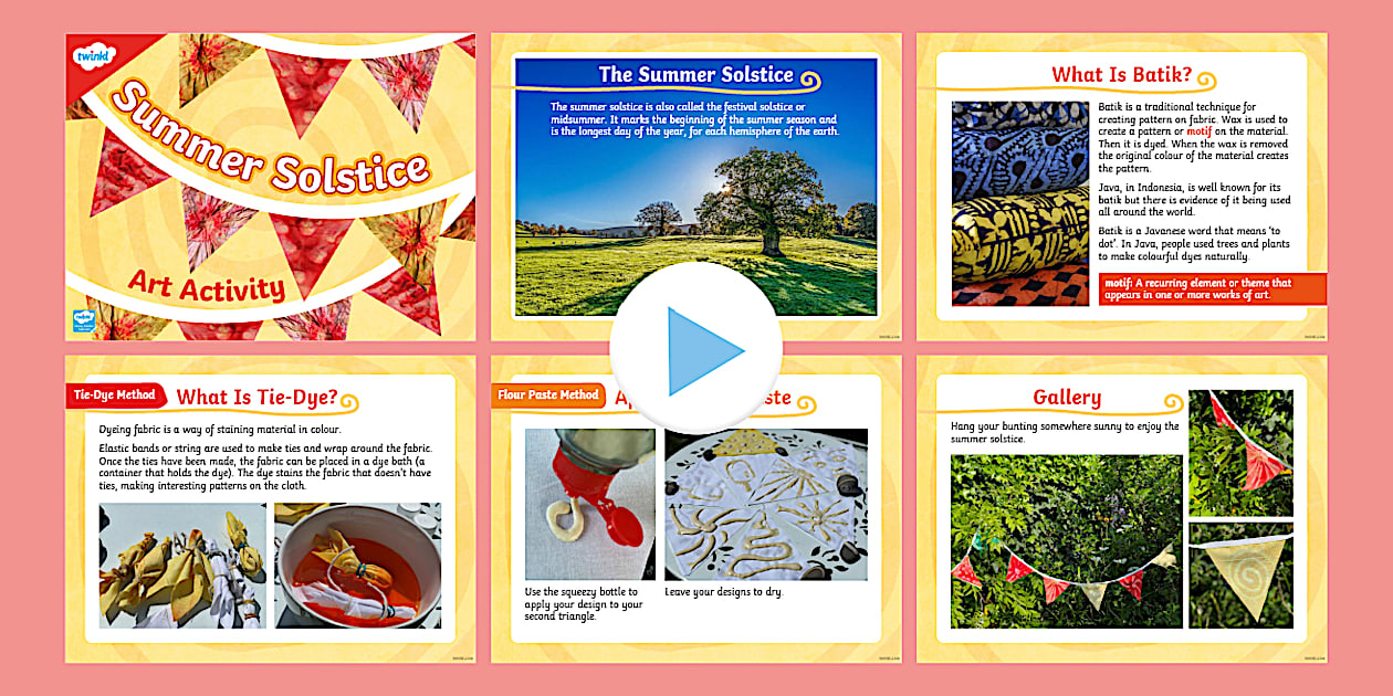KS2 Summer Solstice Art Activity (teacher made) - Twinkl