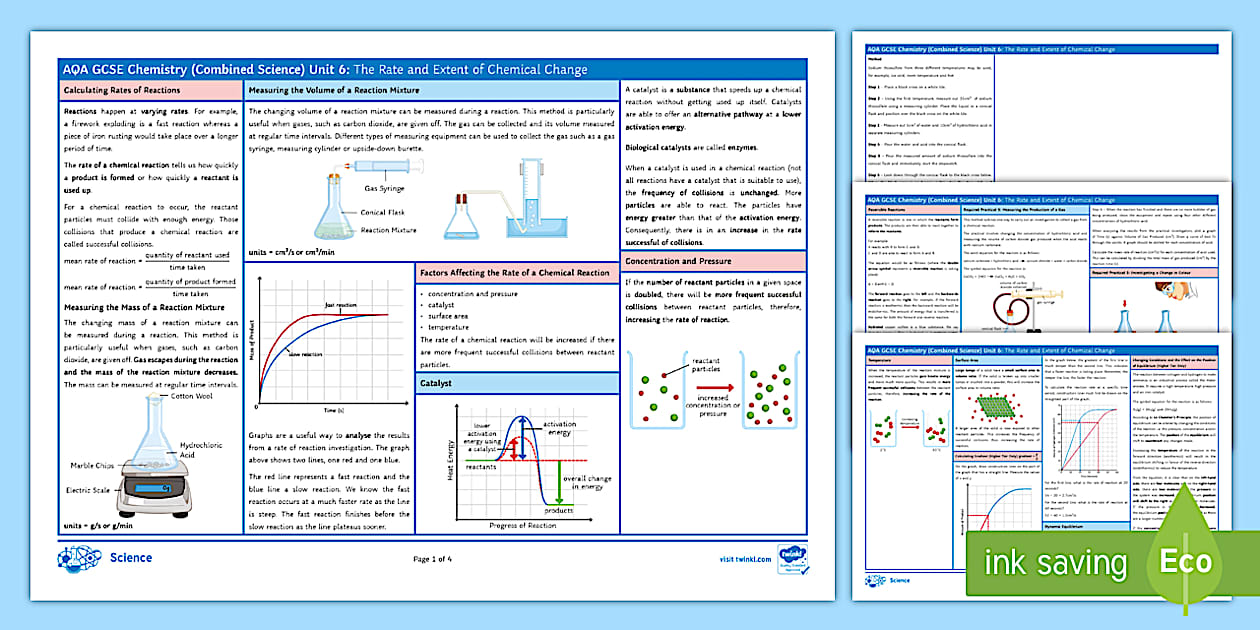 The Rate and Extent of Chemical Change Revision | Beyond