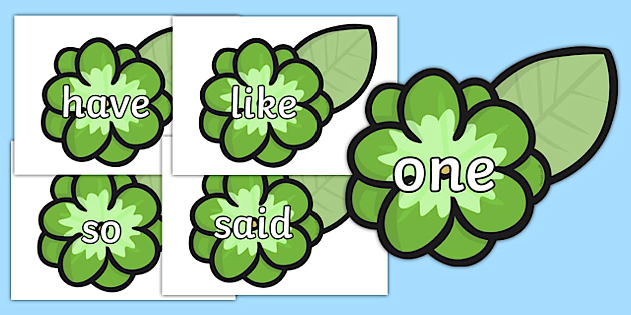 Phase 4 Tricky Words on Flowers (teacher made) - Twinkl