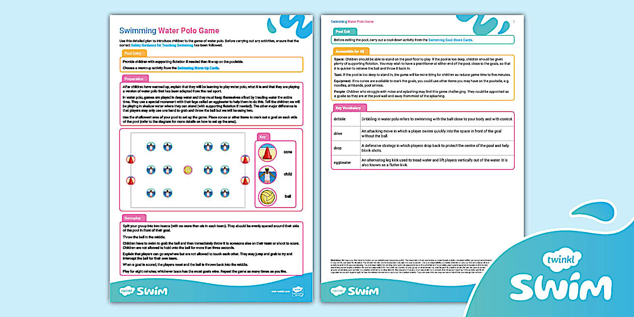 Swimming Pool Ball Games | Water Polo | Twinkl Swim - Twinkl