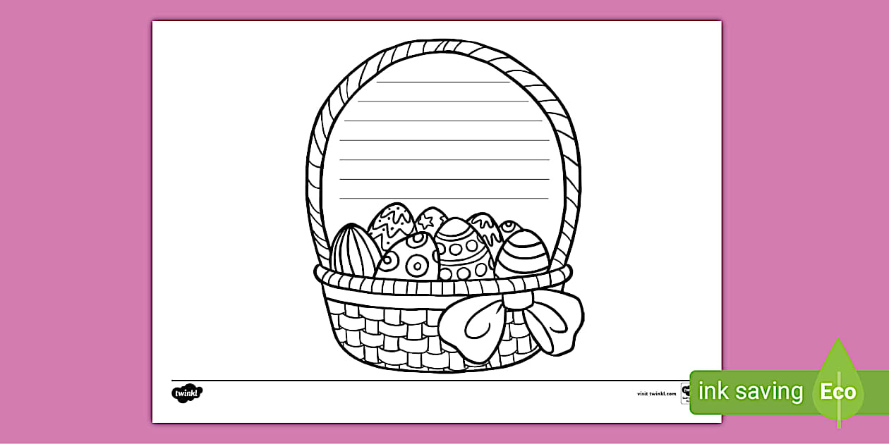 Easter Basket Writing Template (teacher made) - Twinkl