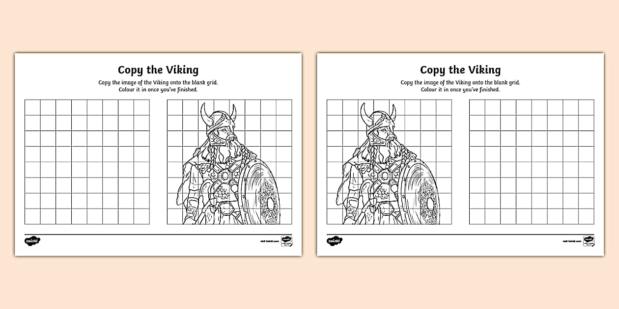 Copy the Viking Worksheet (teacher made) - Twinkl