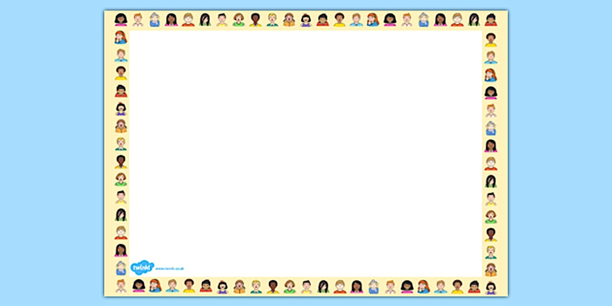 Editable Ourselves Page Borders Landscape - Twinkl