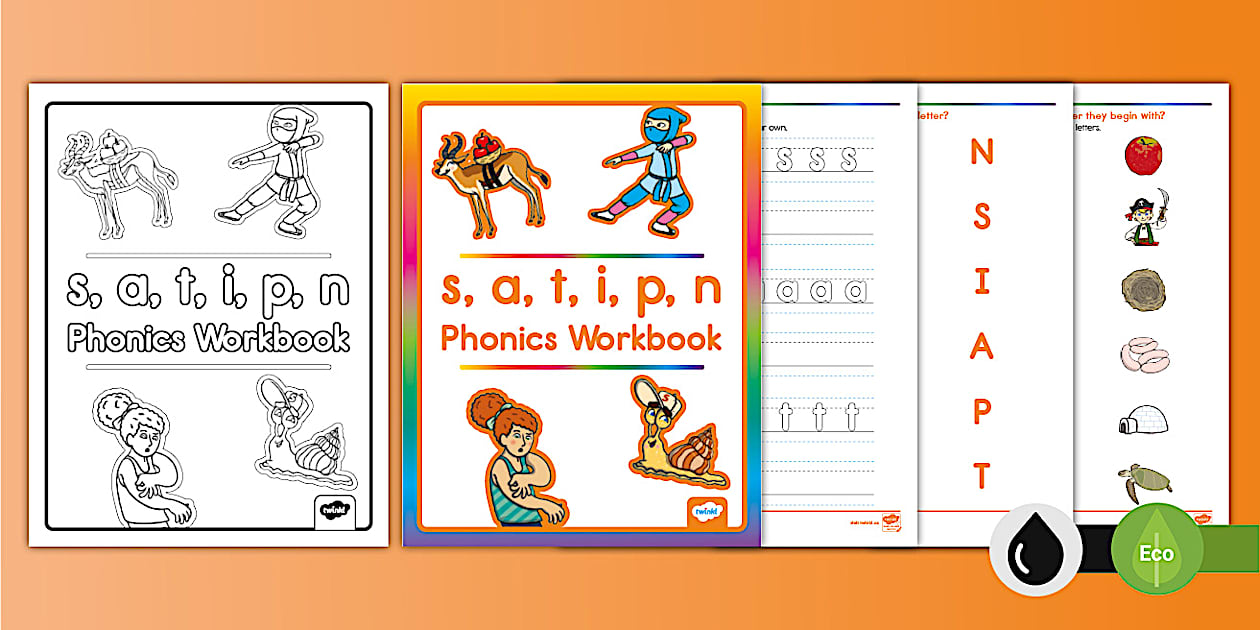Phonics Canada Group 1 s,a,t,i,p,n Synthetic Phonic Workbook