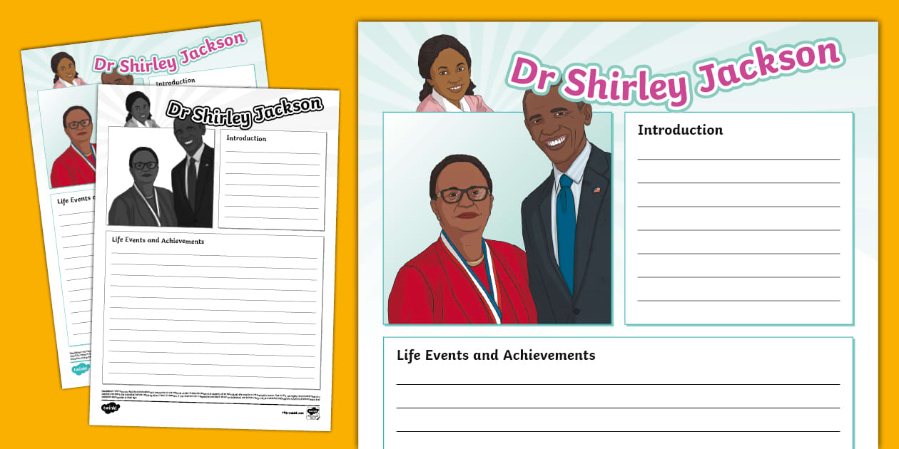 Dr Shirley Jackson Biography Template (Teacher-Made)
