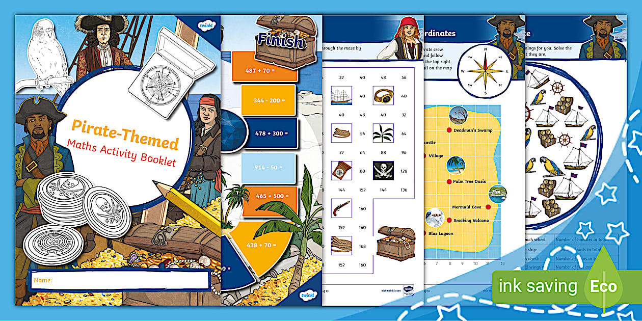 Pirate-Themed Maths Activity Booklet LKS2 (Ages 7 - 9)
