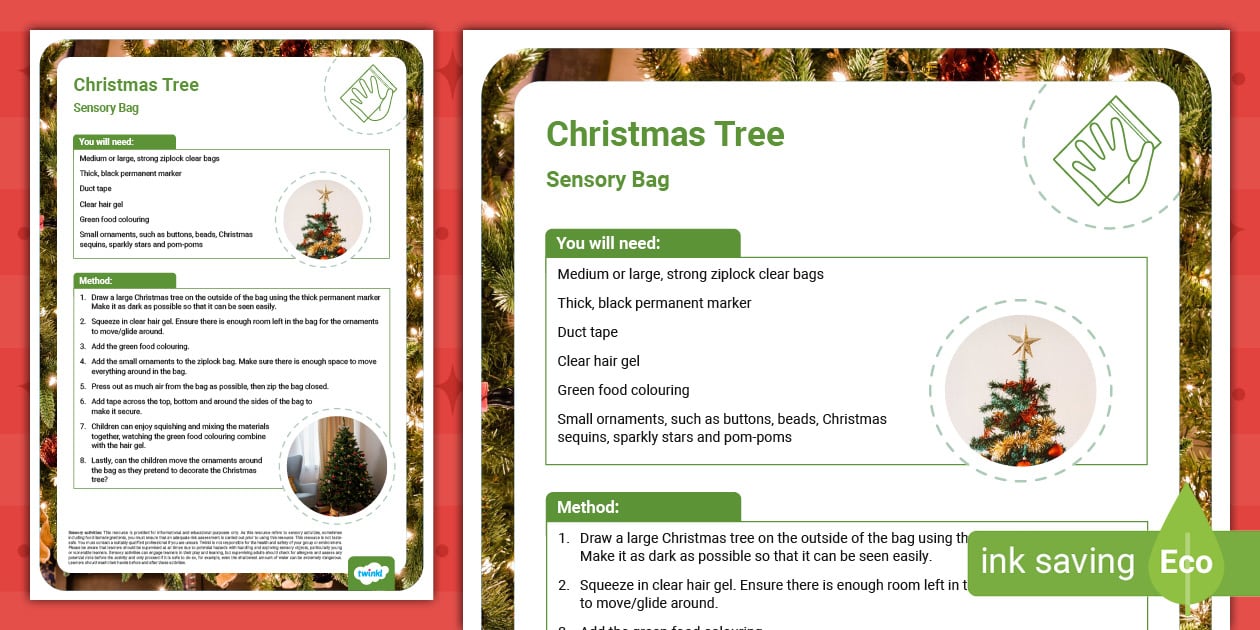 Christmas Tree Sensory Bag | Twinkl (teacher made) - Twinkl