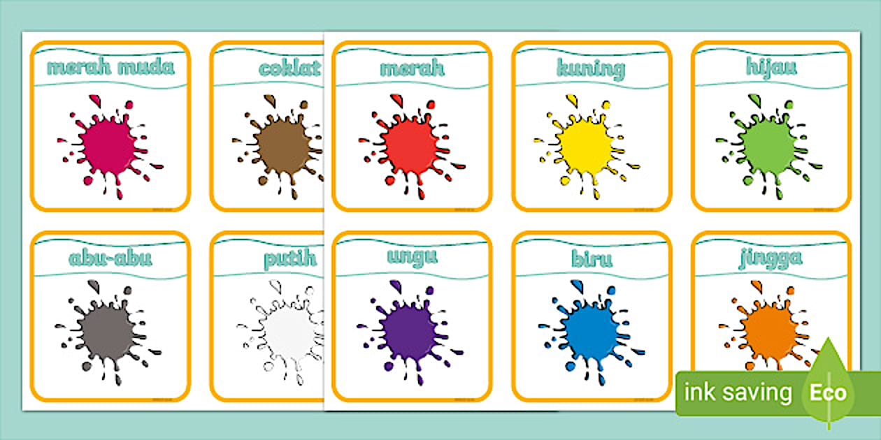 Colour Flashcards Indonesian (teacher made) - Twinkl