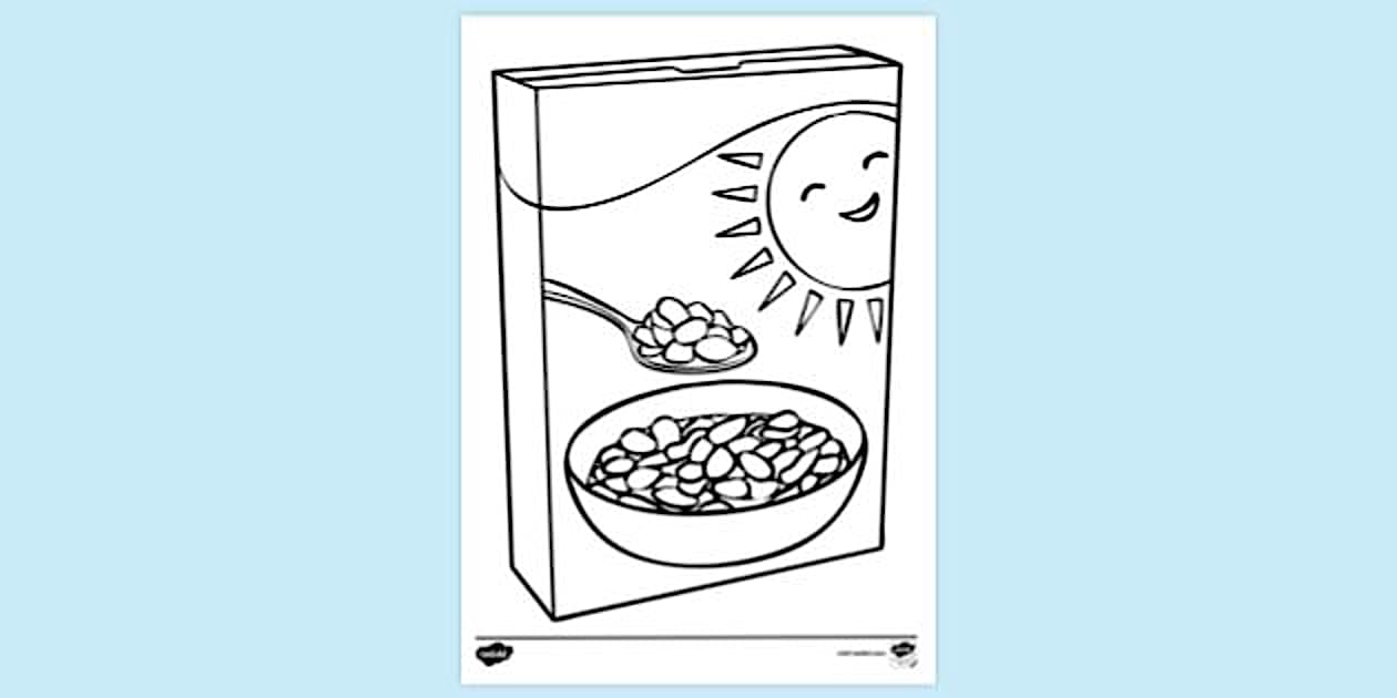 Cereal Box Colouring Sheet | Primary Resources | Twinkl