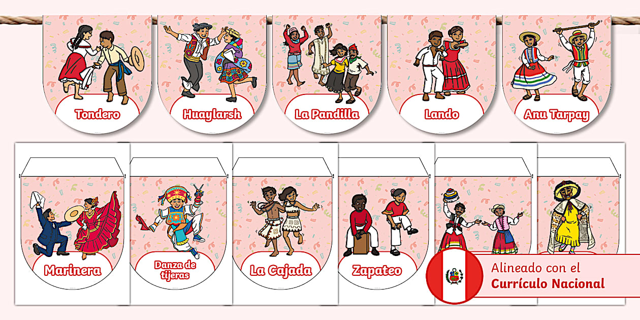 Banderines Bailes Típicos de Perú | Twinkl - Twinkl