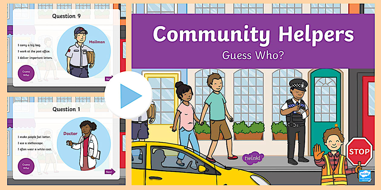 Community Helpers PowerPoint Game (teacher made) - Twinkl