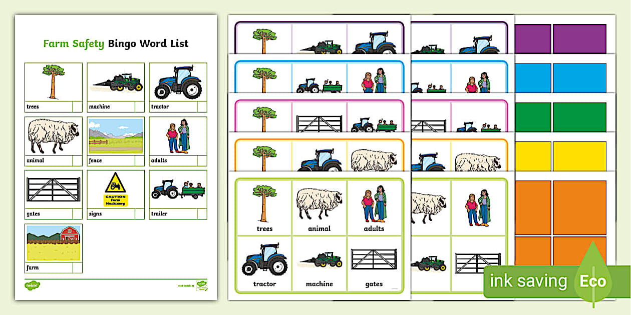 Farm Safety Bingo Game (teacher made) - Twinkl