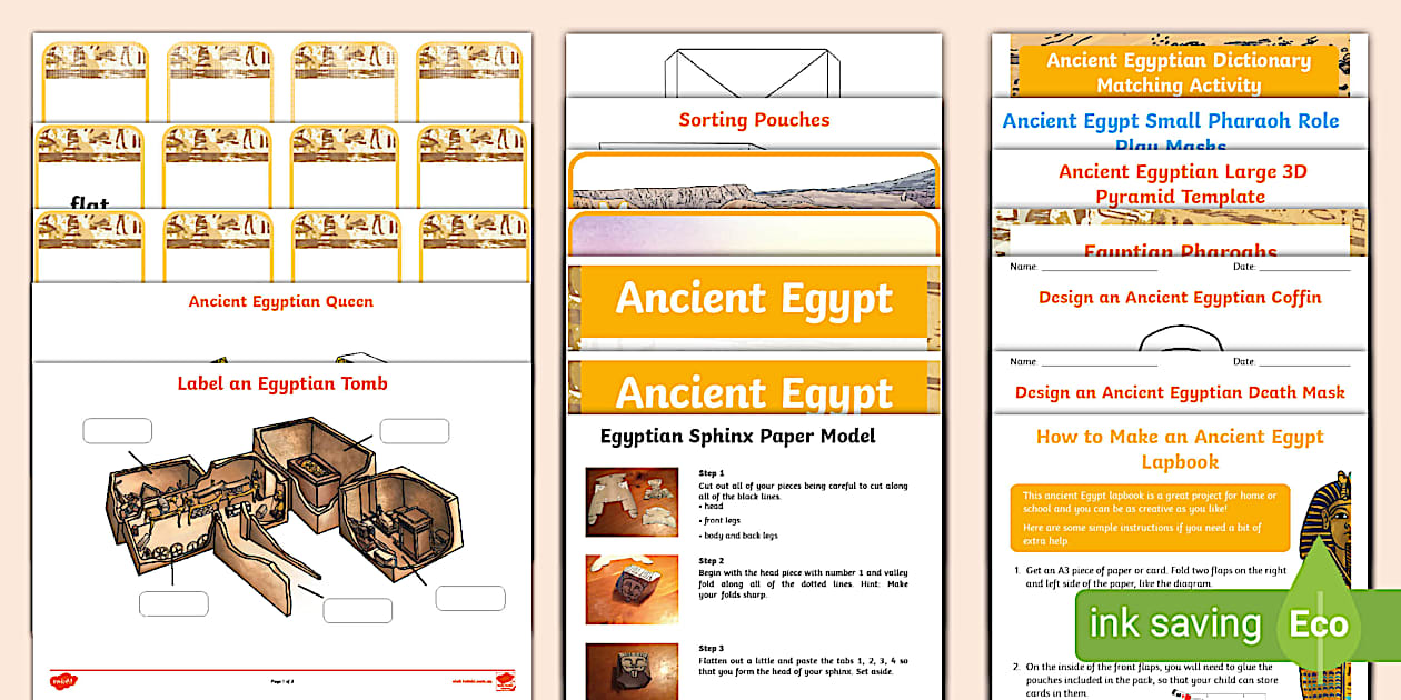Ancient Egypt Lapbook Creation Pack (teacher made) - Twinkl