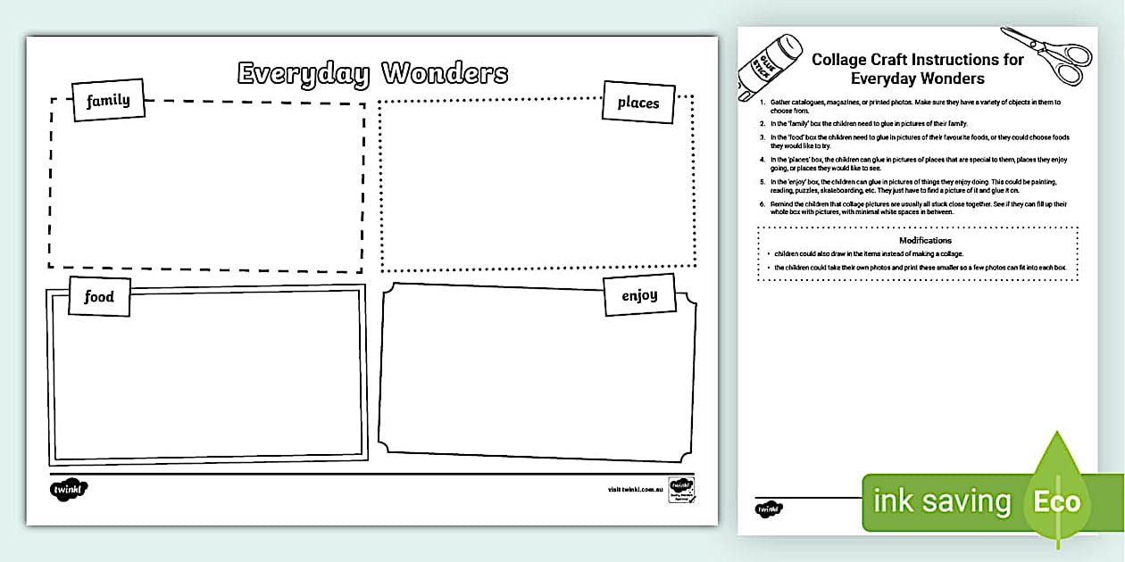 Collage Craft to Support Teaching of Everyday Wonders