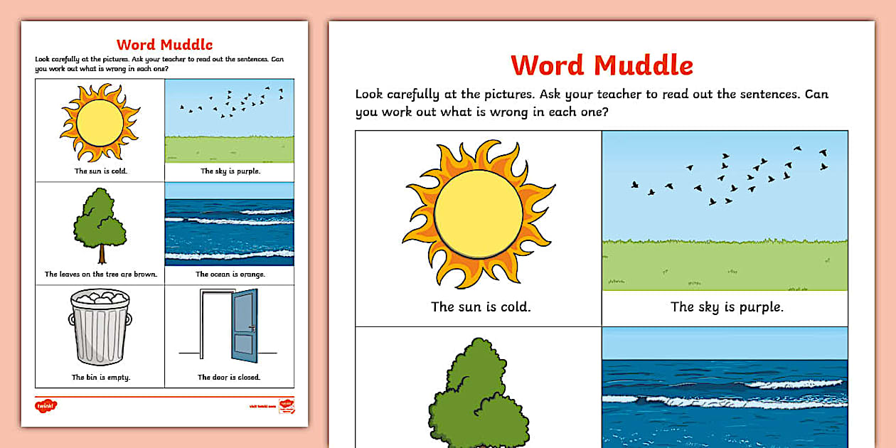 Language Skills: Word Muddle (Teacher-Made) - Twinkl