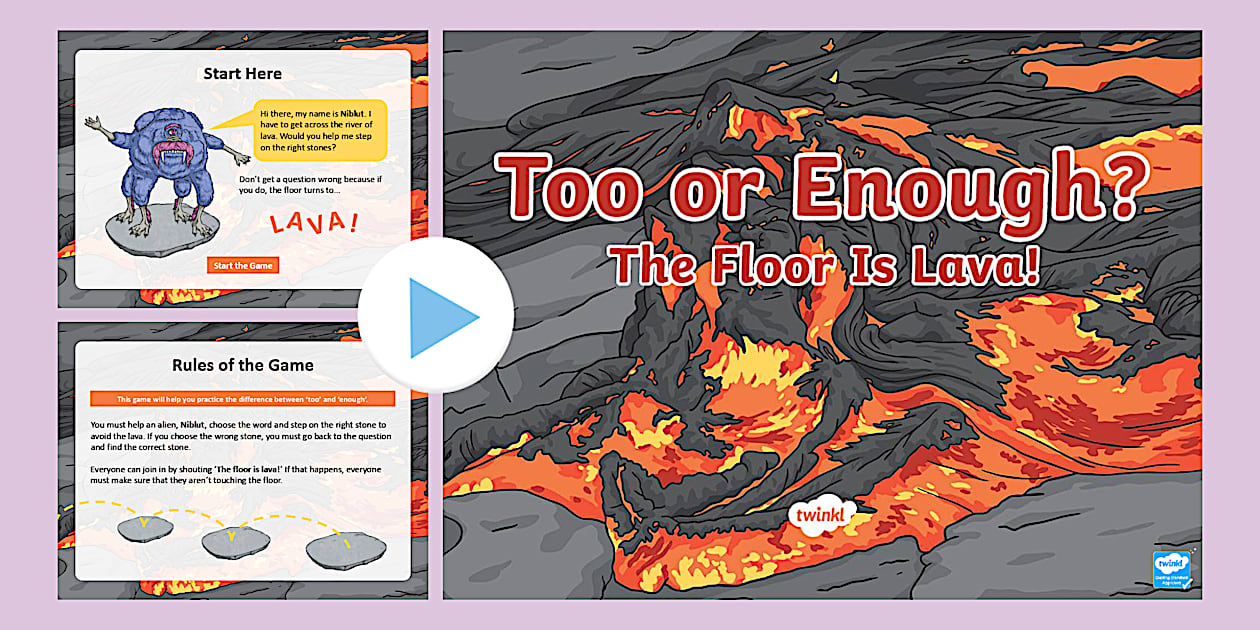 Too or Enough? | The Floor Is Lava! (teacher made) - Twinkl
