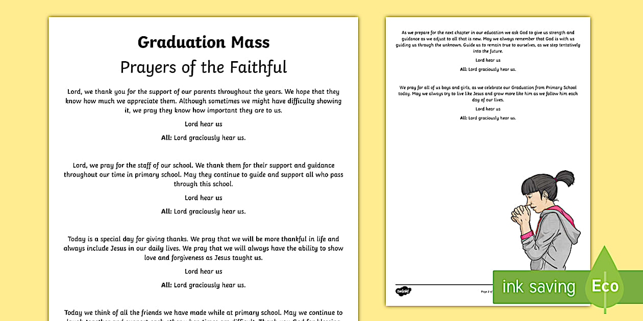 Graduation Mass Prayers of the Faithful Print-Out