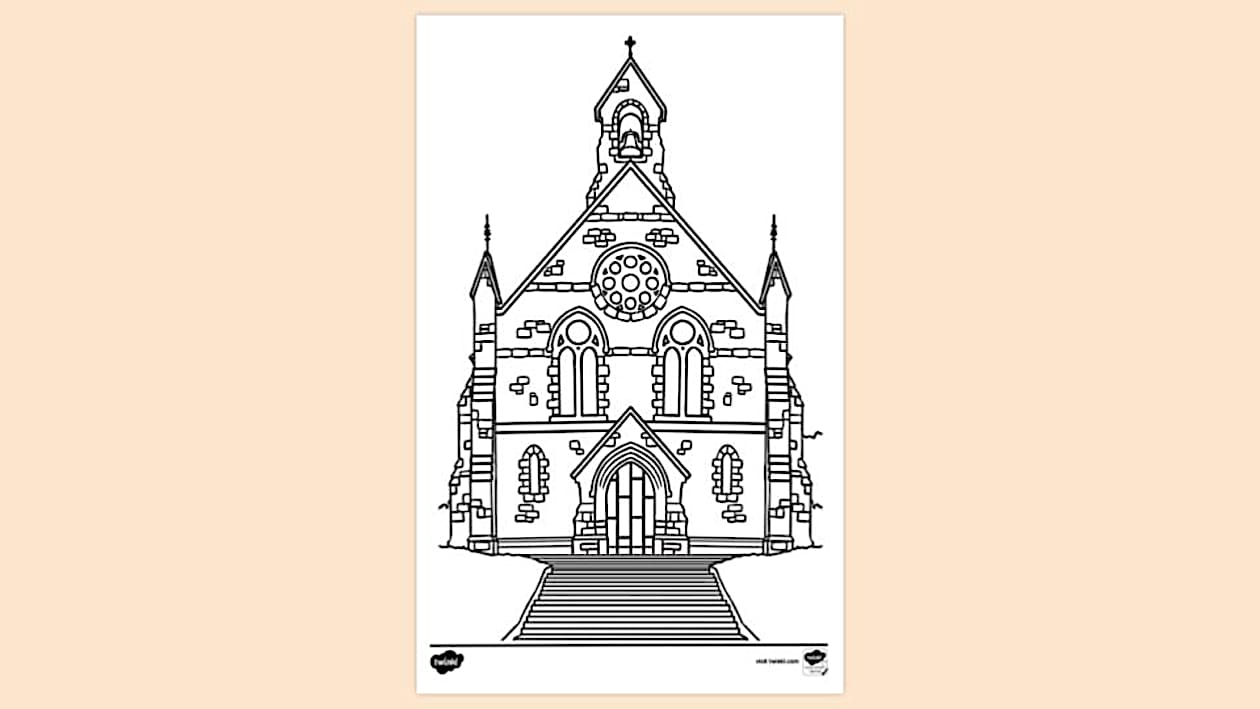Children's Church Colouring | Colouring Sheets - Twinkl