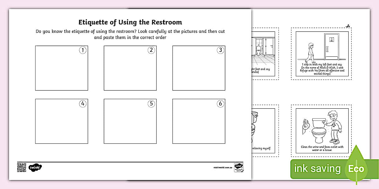 Etiquette of Using the Restroom Activity (teacher made)