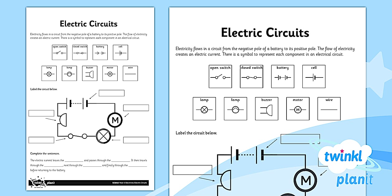 Science: Electricity Year 6 Unit Home Learning Tasks