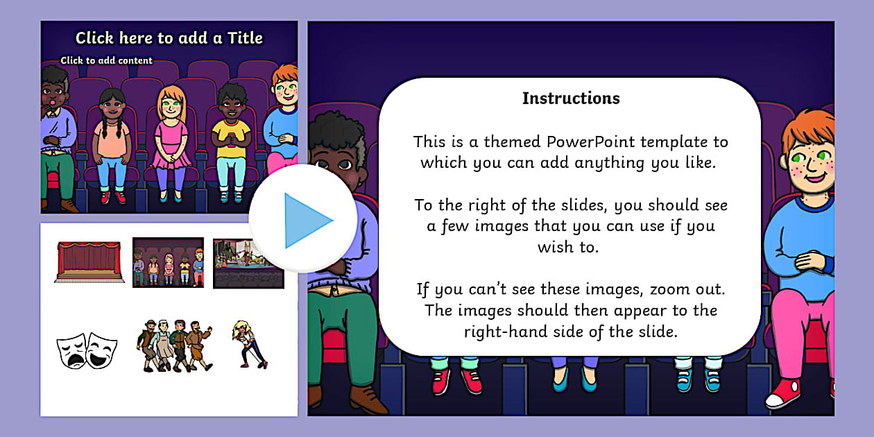 Theatre-Themed Editable PowerPoint Template (teacher made)