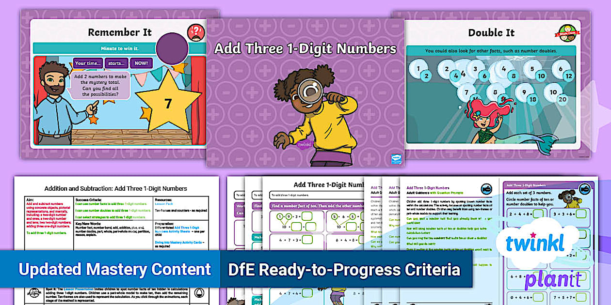 👉 Y2 Addition and Subtraction Strategies PlanIt Maths Lesson 12