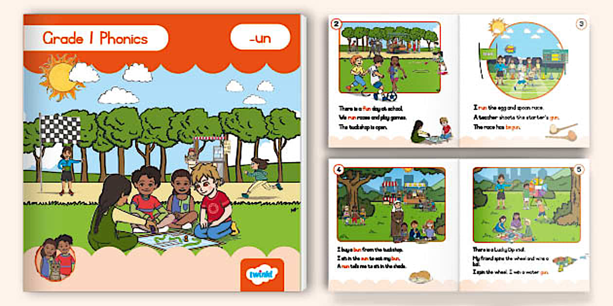 Grade 1 Phonics eBook -un (teacher made) - Twinkl