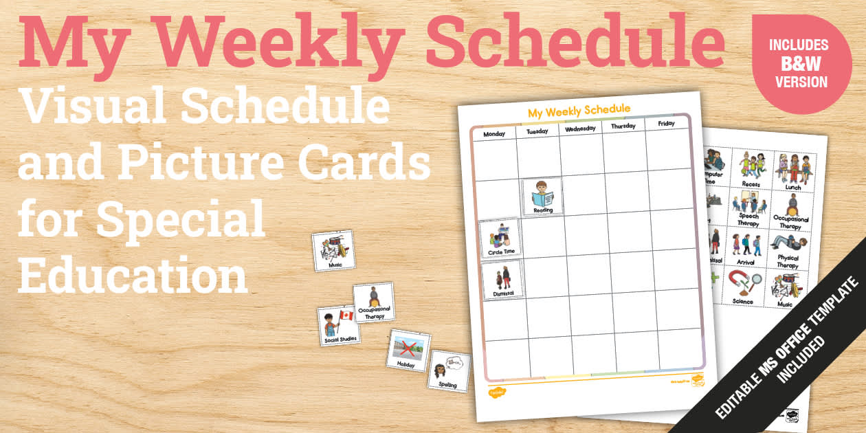 Visual Schedule for Special Education Learners