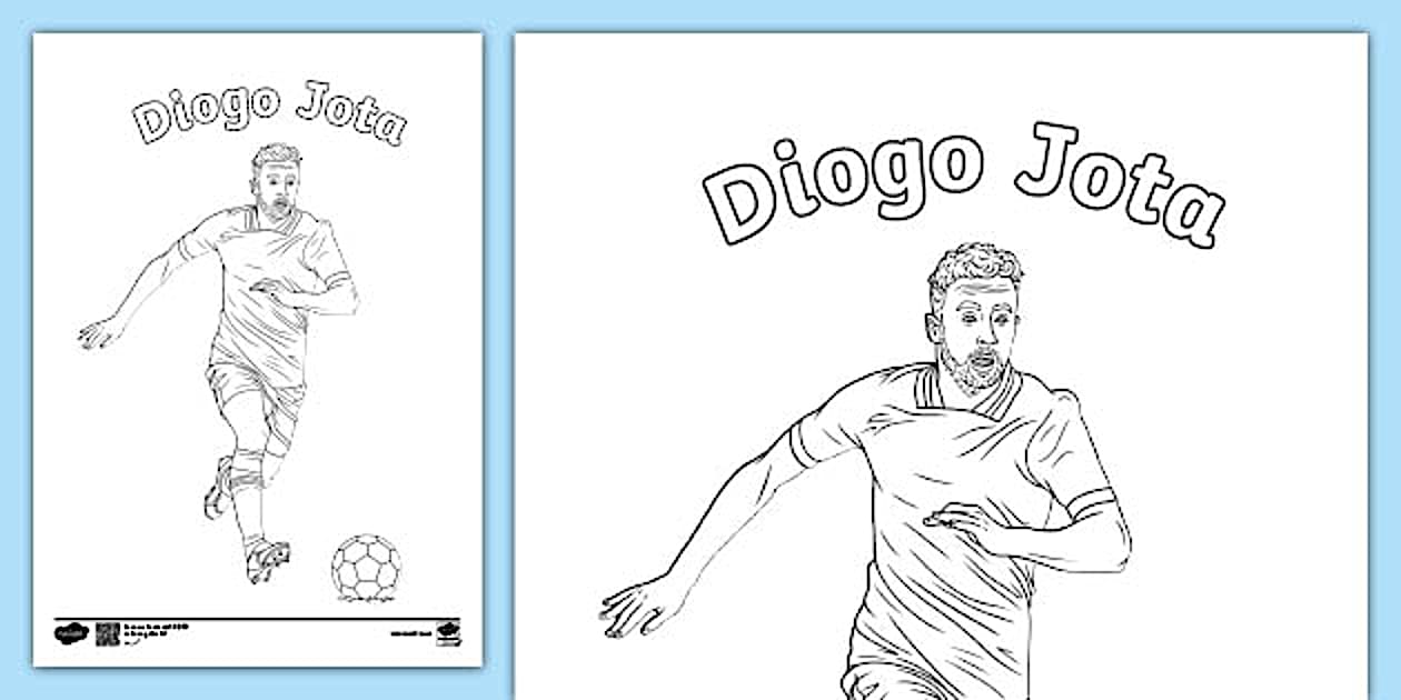 KS2 Diogo Jota Colouring (teacher made) - Twinkl