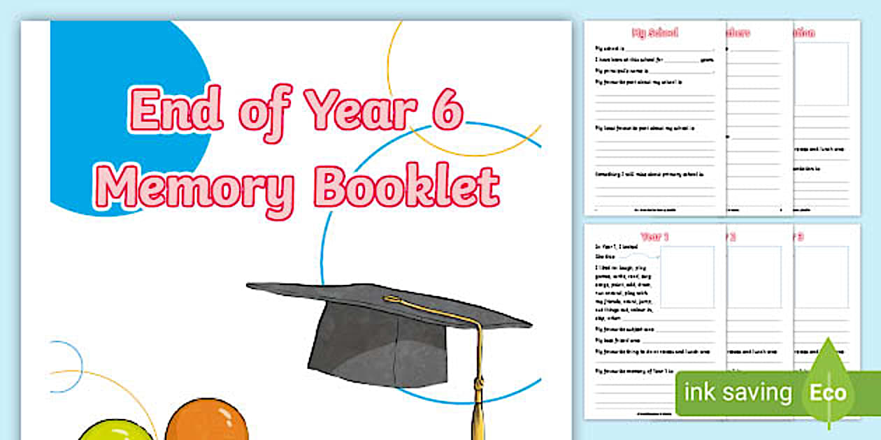 Year 6 Graduation Memory Booklet (teacher made) - Twinkl