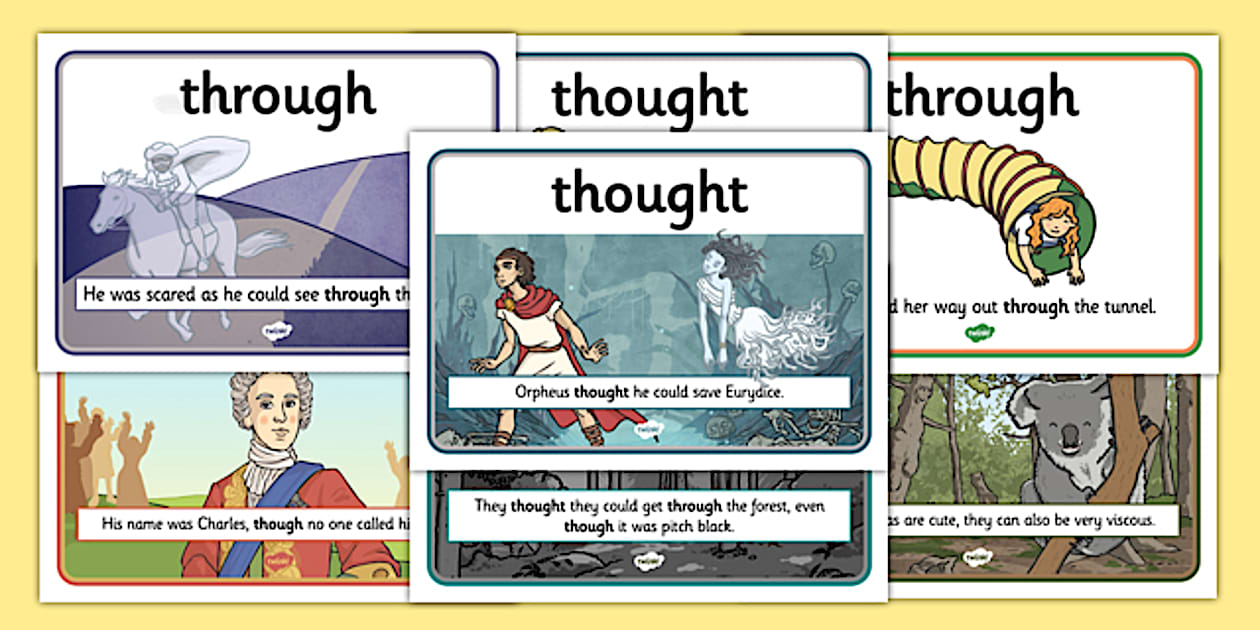 Through, Thought and Though Display Posters (teacher made)