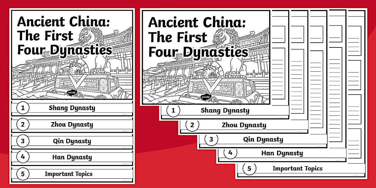 Ancient China: The First Four Dynasties Flipbook for 6th-8th Grade