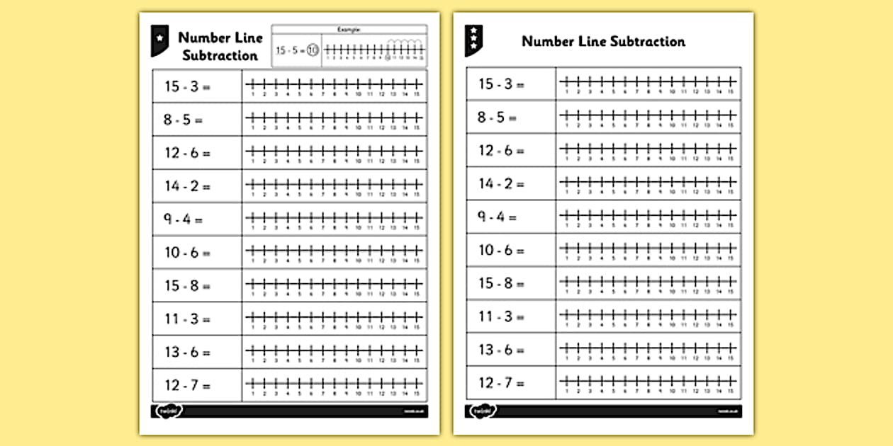 Simple Subtraction | Subtraction From 15 Number Line