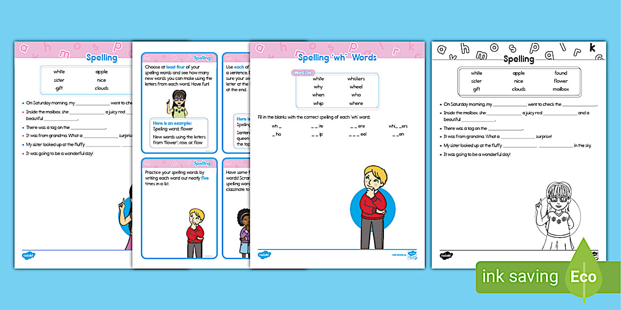 Primary Spelling Printable Worksheets - Grades K-3 | Twinkl