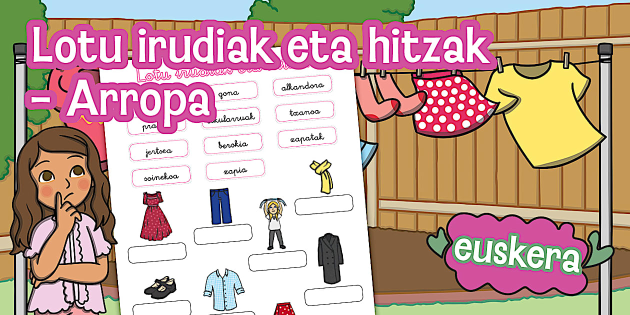 Fitxa: Lotu irudiak eta hitzak - Arropa