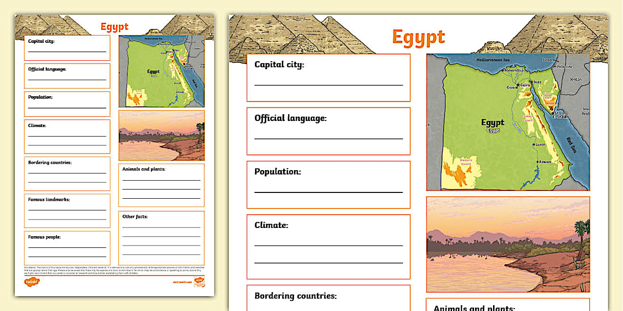 Egypt Fact File Template (profesor hizo) - Twinkl