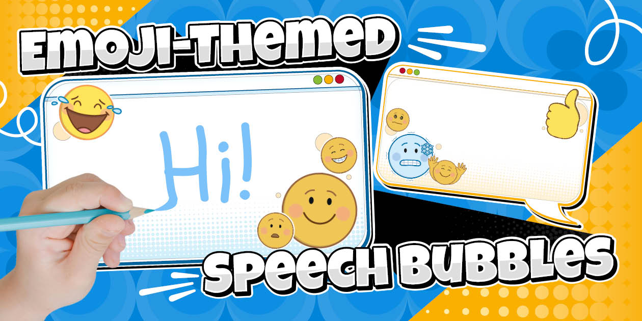 😊 Emoji-Themed Speech Bubble Display Cut-Outs