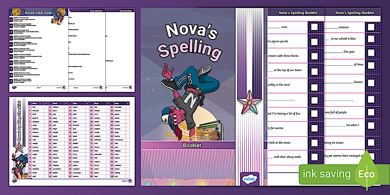 Nova's Breakbeat Studio Spelling Dictation Activity Pack