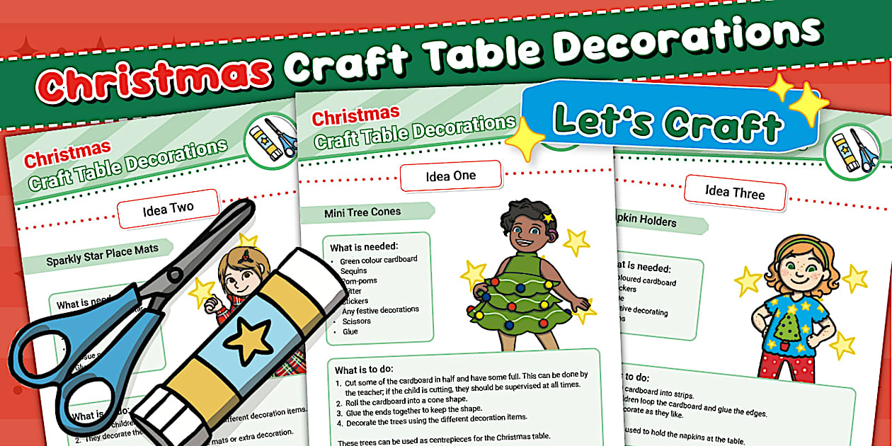 Preschool: Christmas Craft Table Decorations