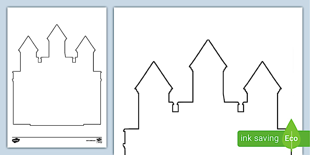 Castle Outline Display Cut-Out - Twinkl