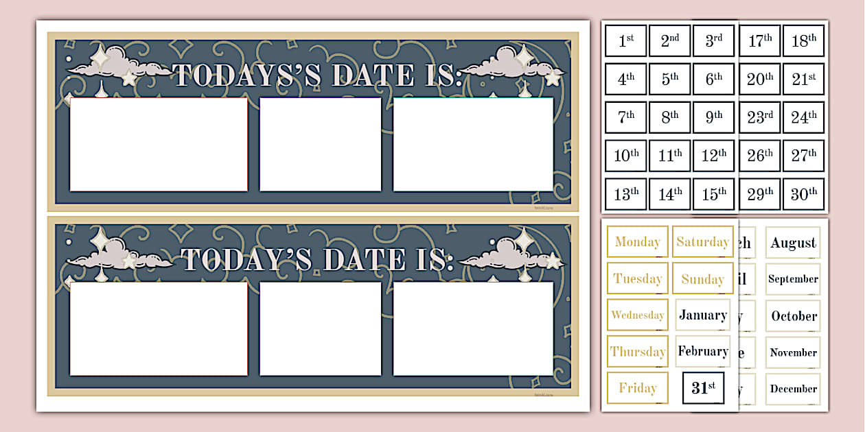 Celestial-Themed Date Calendar Display (teacher made)
