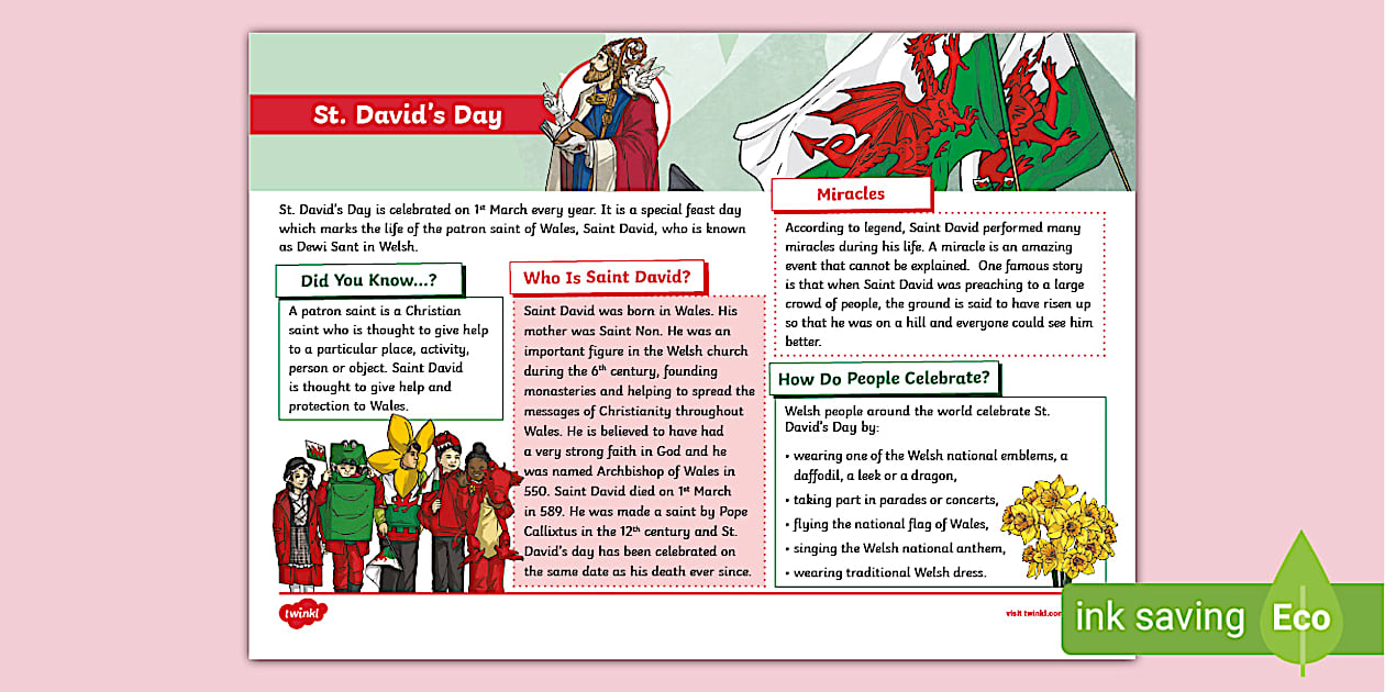 St. David's Day Fact File - Celebrations (öğretmen yaptı)