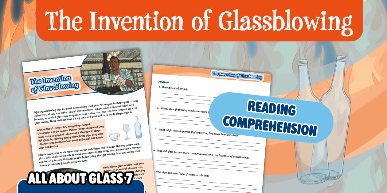 The Invention of Glassblowing Cloze Activity