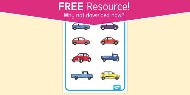 FREE! - Car Poster for Kids | Colourful Display Poster | Twinkl
