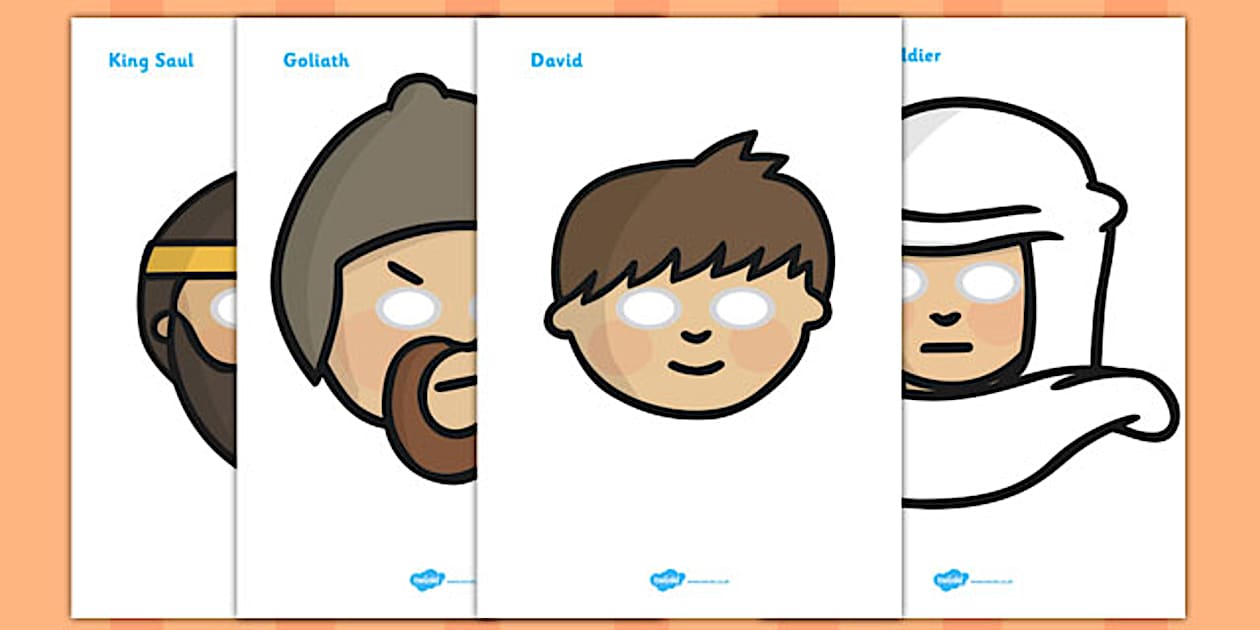 David and Goliath Story Role Play Masks (teacher made)