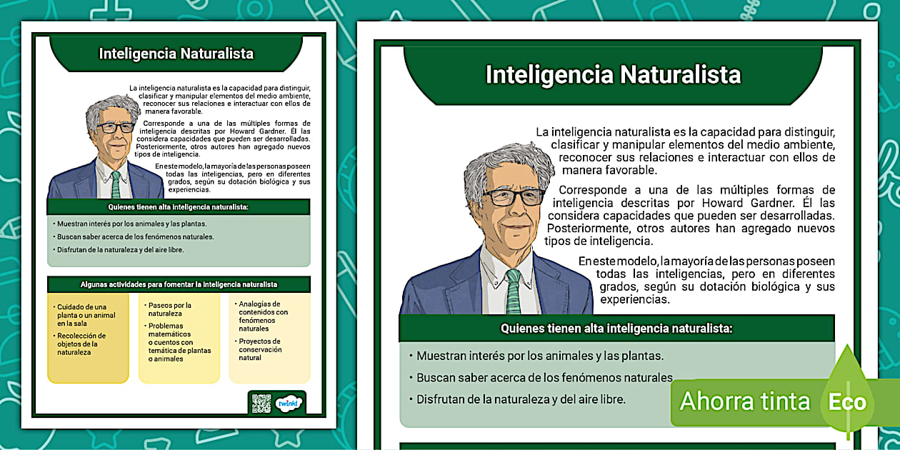 Póster: Inteligencia Naturalista (teacher made) - Twinkl
