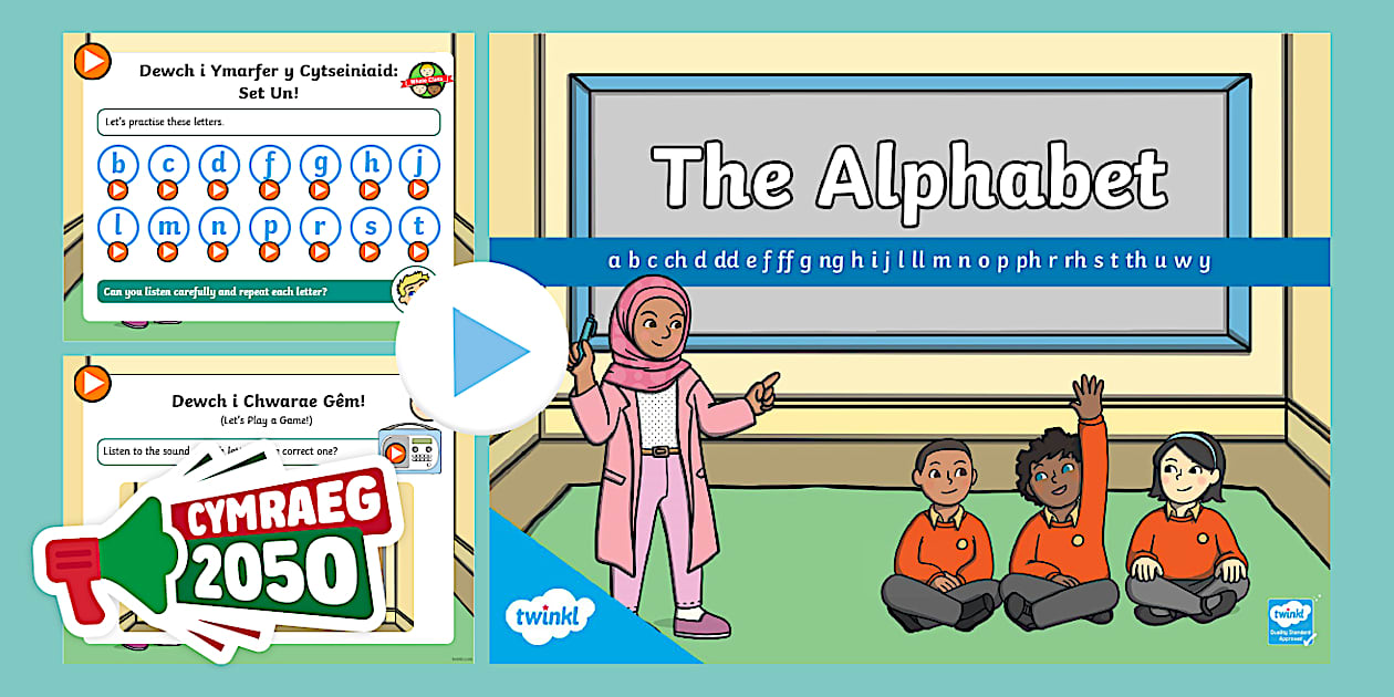 Learn Welsh: The Welsh Alphabet Powerpoint (professor feito)